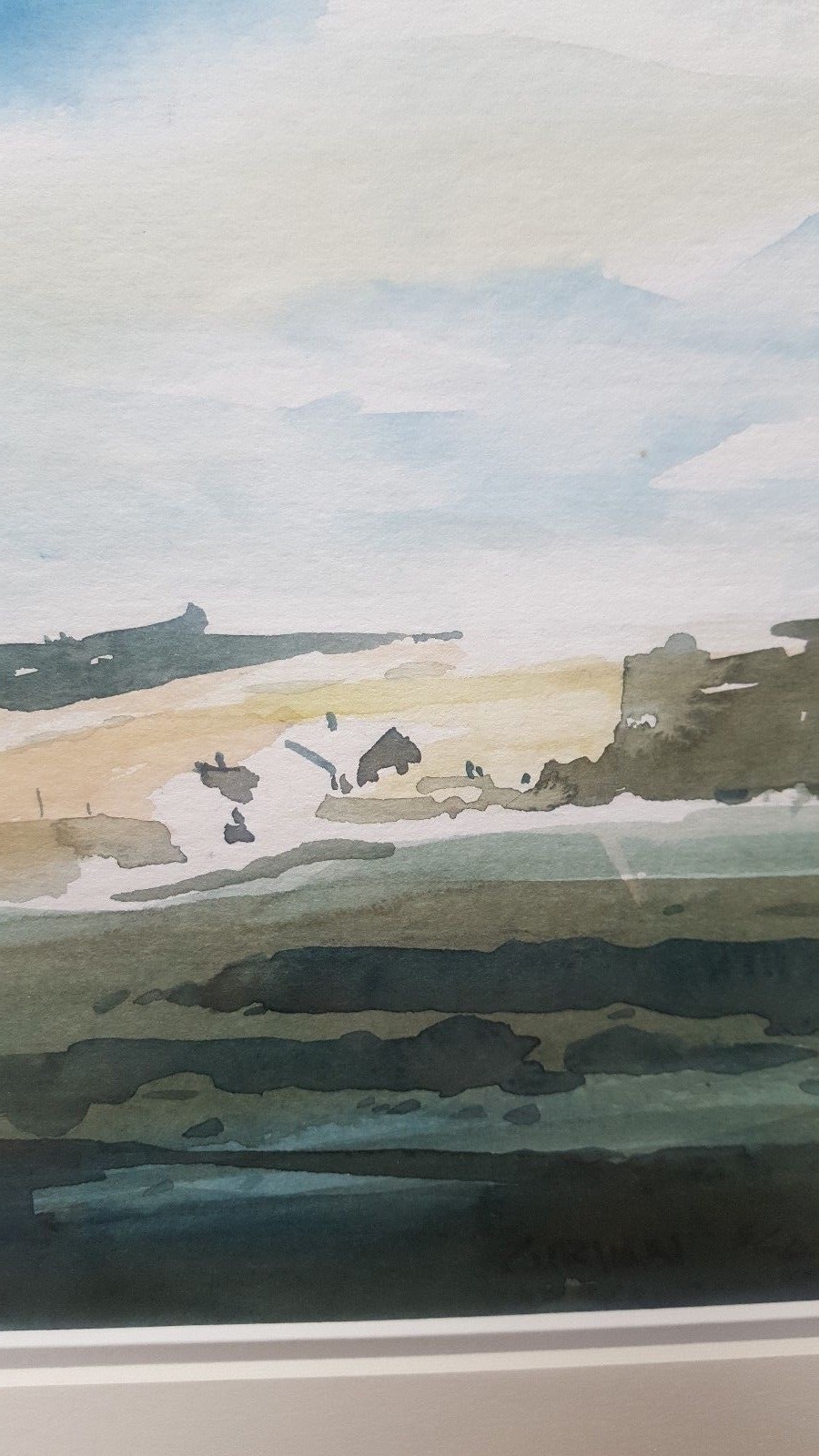 GERALDINE GIRVAN b1947 large original signed water colour - countryside ...