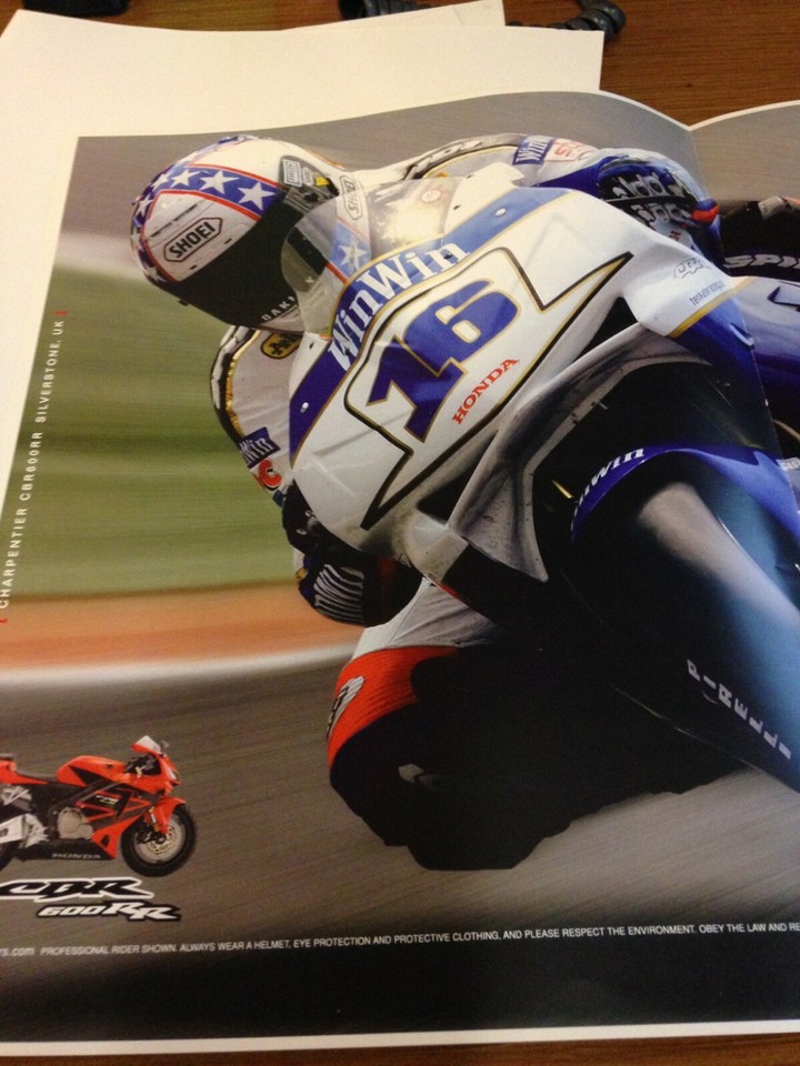 Honda Racing Poster CBR600RR Continues Winning Streak | eBay