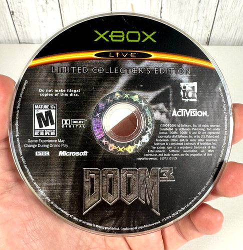 Doom 3: Limited Collector's Edition - Original XBOX. Disc only. Tested ...