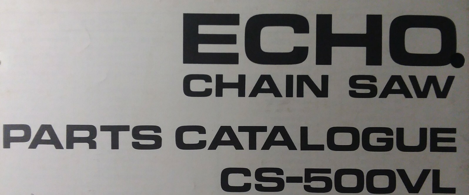 ECHO Kioritz Gasoline Chainsaw Chain Saw CS-500VL Parts Catalog Manual ...
