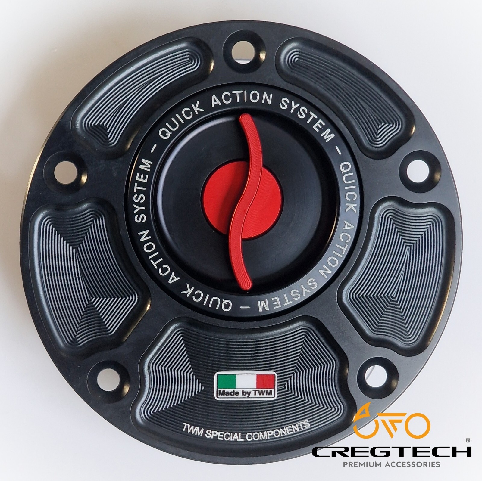 Yamaha TWM quick action fuel cap red center all variants MT YZF FZ XJ ...