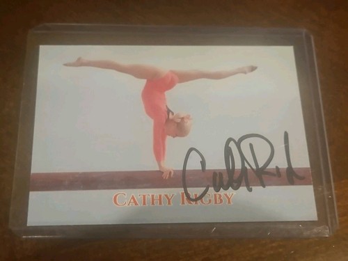 cathy rigby signed card autographed signature autograph gym gymnastics ...