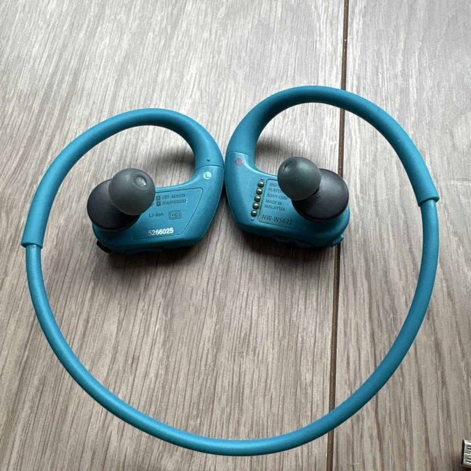 SONY NW-WS623 L Headphone Integrated Type Walkman 4GB Blue Sports Music ...