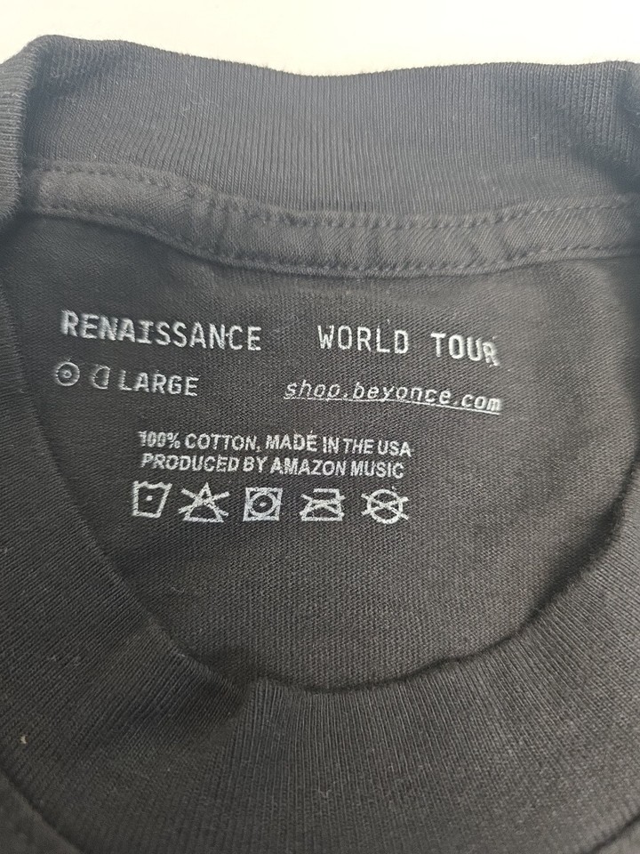 Beyonce Official Men's Large Renaissance World Tour 2023 Merch RWT ...