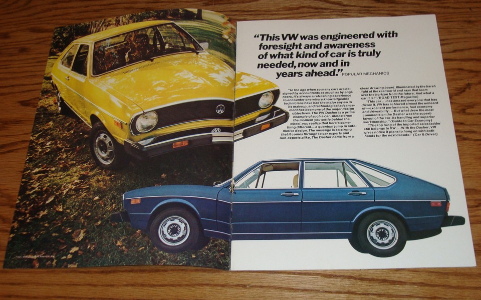 Original 1975 Volkswagen VW Dasher Sales Brochure 75 | eBay