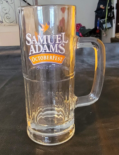SAMUEL ADAMS Octoberfest 32oz. / 1L Beer Mug Glass Stein Old School ...