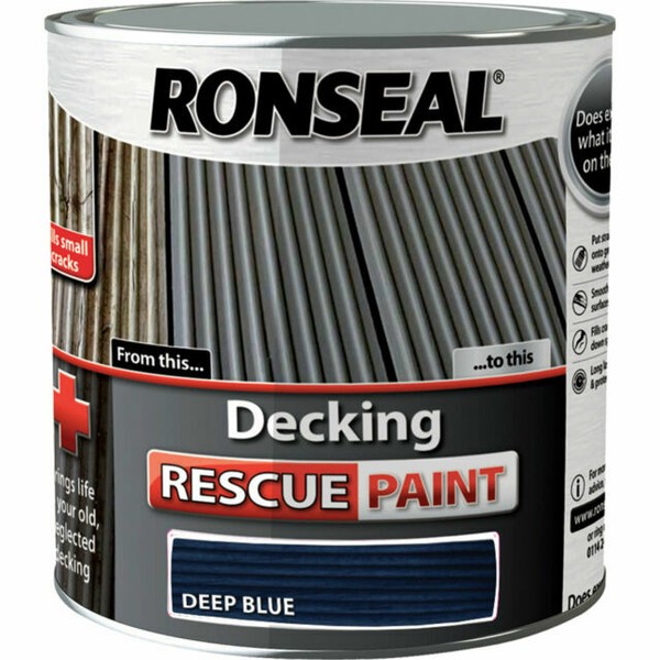 Ronseal Rescue Matt Deep Blue Decking paint - 2.5L for sale online | eBay