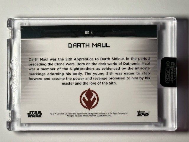 2024 Star Wars Chrome Black DARTH MAUL Depths of the Darkside DD-4 GOLD ...