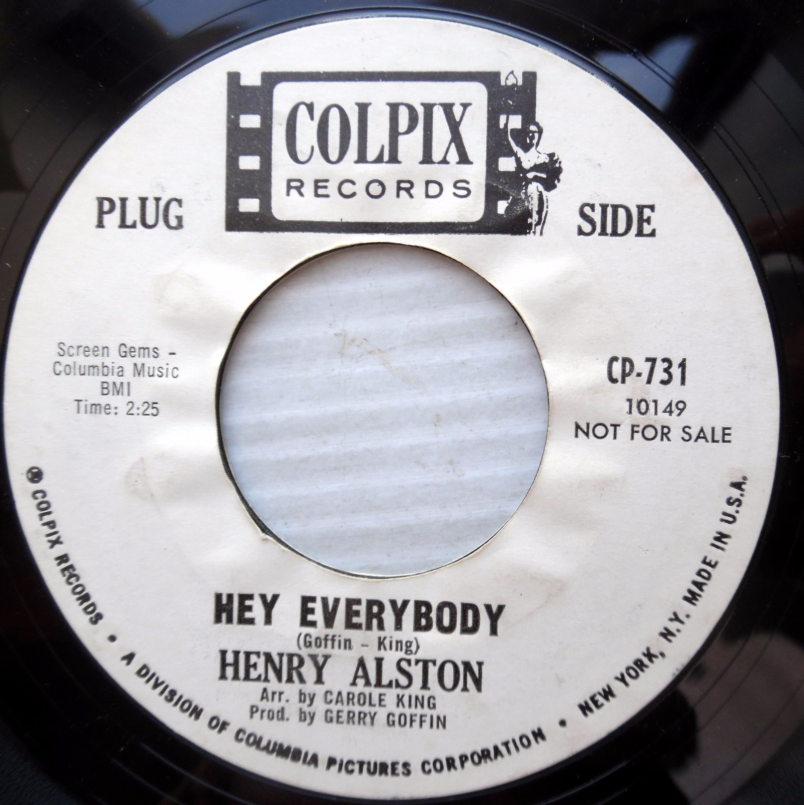 HENRY ALSTON northern popcorn promo 45 CAROLE KING Hey Everybody ...