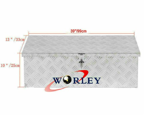 39"x13"x10" Aluminum PICKUP TRUCK TRUNK TOOL BOX TRAILER Under body bed ...