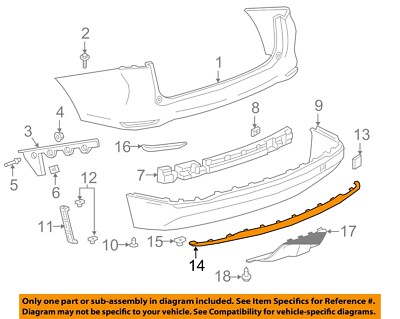 GM OEM 18-21 Equinox Rear Bumper Bumper Components-Molding 23218672 | eBay
