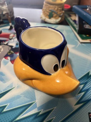 Vintage 80s Road Runner Head Coffee Mug 3D Cup Warner Bros Looney Tunes ...