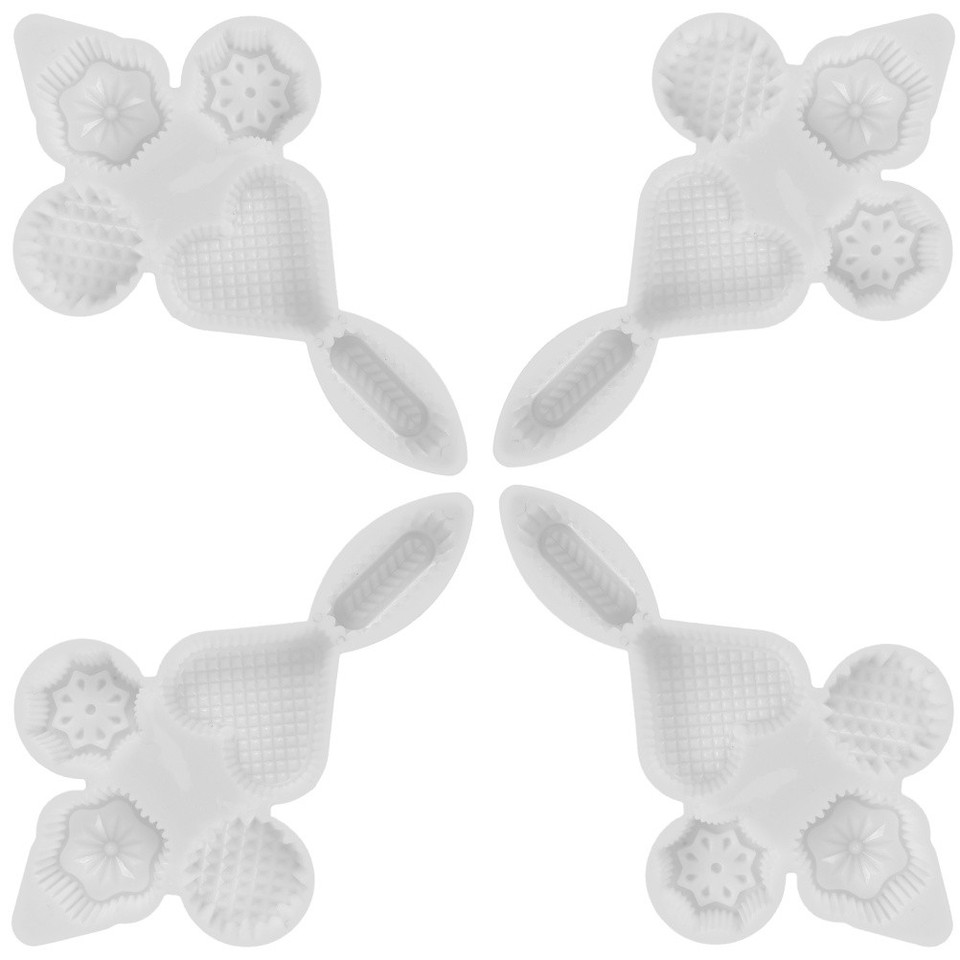 4 Pcs Bean Paste Cake Mold Rice Pudding Making Press Chinese Pastry ...