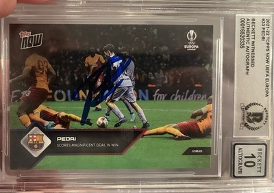 2022 Topps Pedri On Card Autograph, Beckett Graded 10 | FC Barcelona | eBay