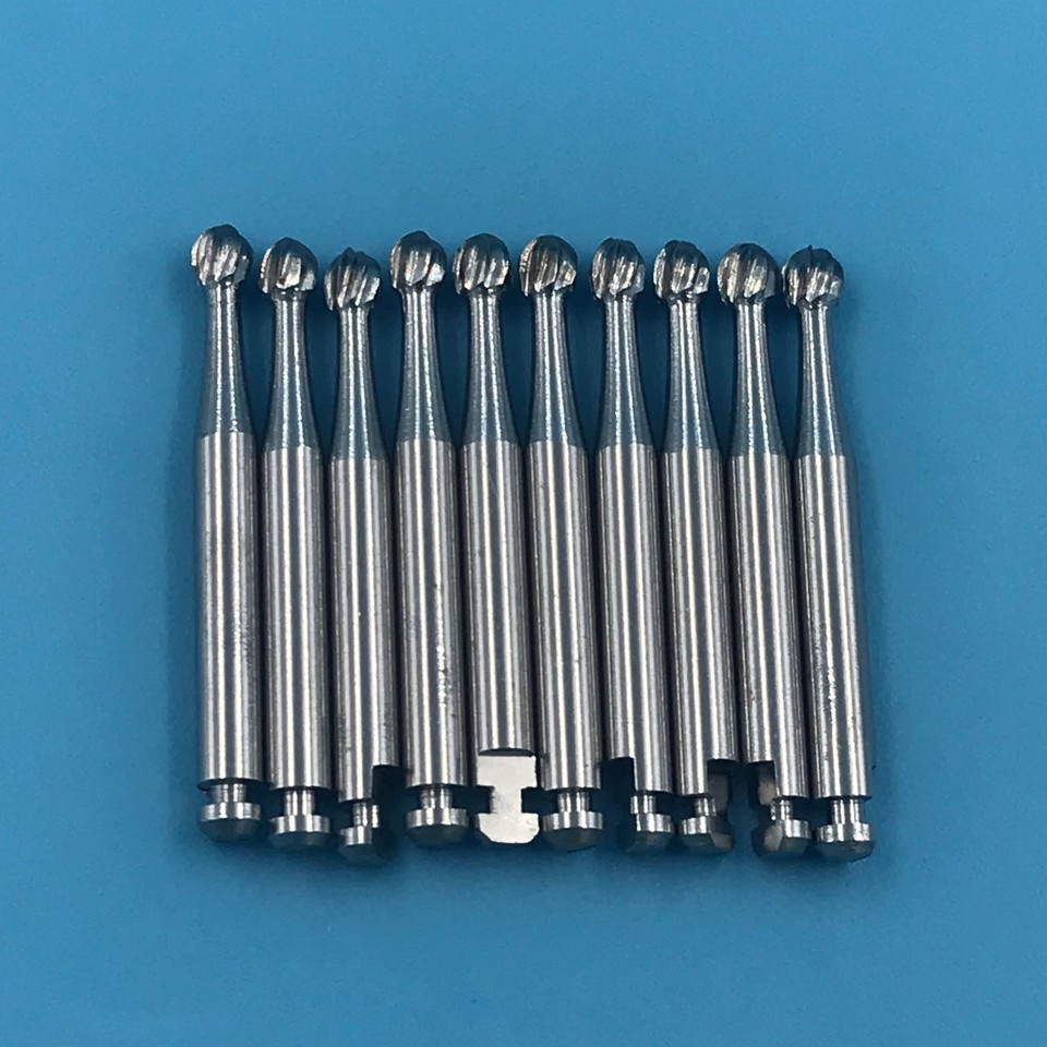 10 Boxes Dental RA #8 Round Carbide Bur for Slow Speed Latch Type #8 RA ...