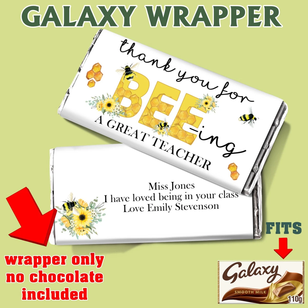 Galaxy Chocolate Bar Without Wrapper