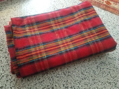 Loomed plaid wool rug stark carpet - Log Cabin Red - Interior Design | eBay