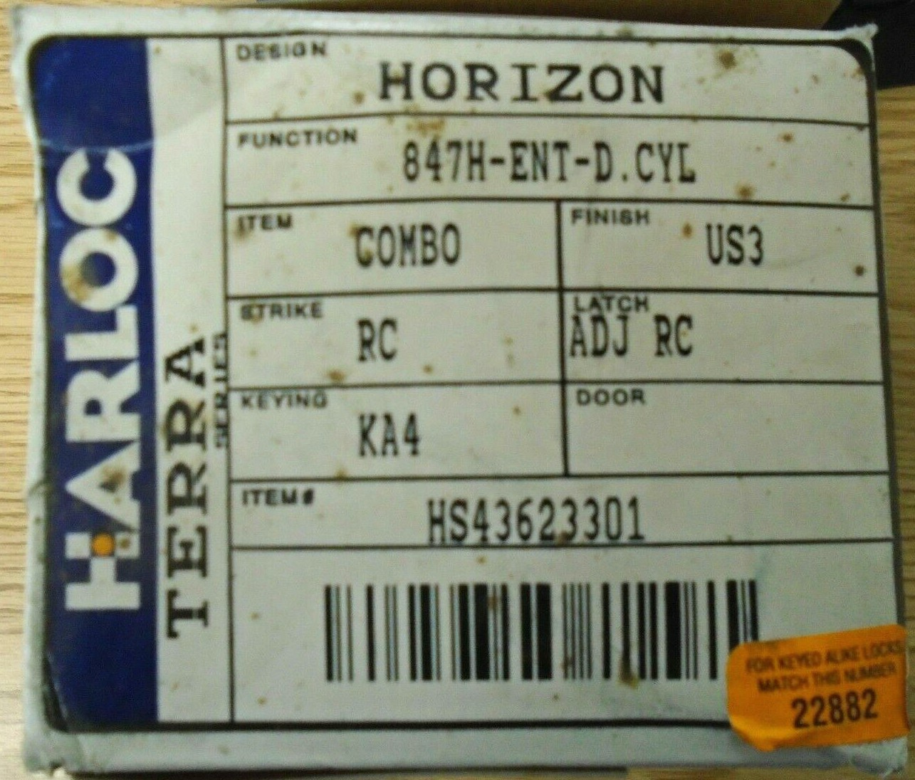 Harloc by Yale Terra Horizon Entrance Knob W/D.Cyl 847H-Ent.D.Cyl US3 ...