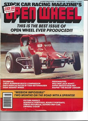 1982 Open Wheel Magazine AUG. Issue VOL 2 NO. 4 Good condition 90 pgs ...