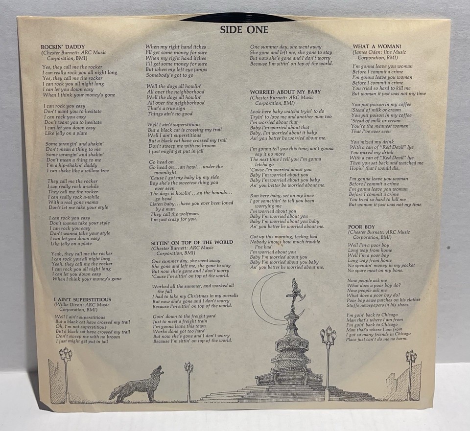 Howling Wolf The London Howlin' Wolf Sessions Vinyl LP Chess CH 60008 ...