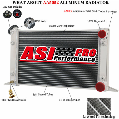 3 Row Aluminum Radiator For VW Scirocco Pro Stock Style 80104N NEW ...