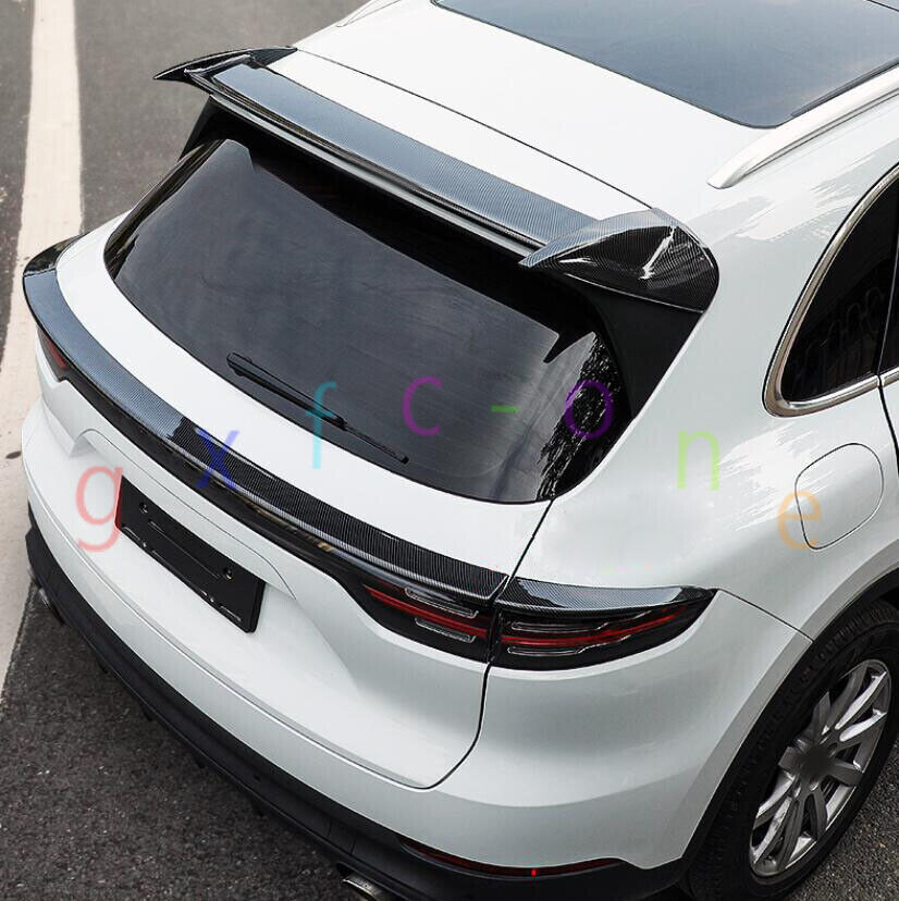 For Porsche 2019-2022 Cayenne Carbon Fiber ABS Tailgate Rear Spoiler ...