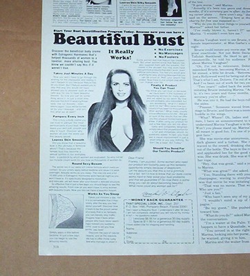 1982 print ad page -That Special Look breast Bust enlargement SEXY GIRL ...