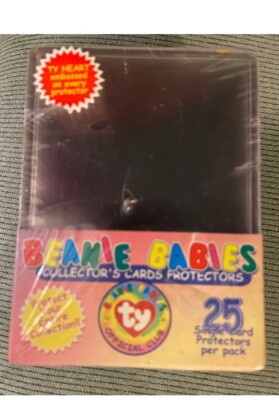 Genuine TY Beanie Babies collector card protectors Holder Sealed 25Ct ...
