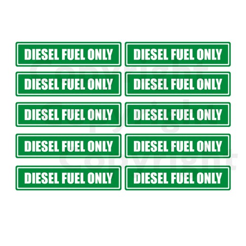 DIESEL FUEL ONLY Warning sticker multi pack decal labels- Diesel ...