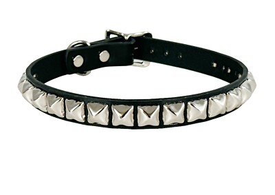 Studded Punk Collar Gothic Classic Choker Genuine Leather Usa Made 70's ...