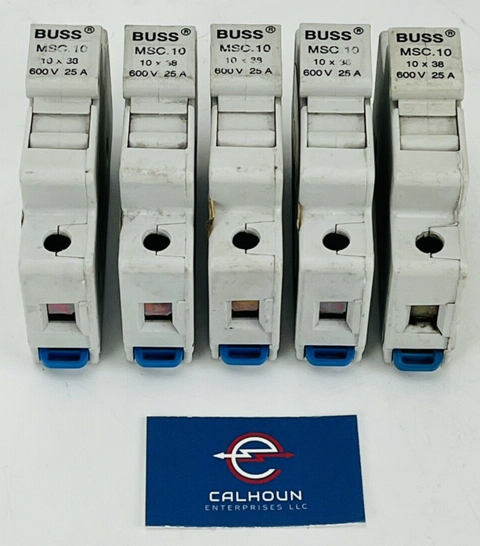 (LOT OF 5) Buss MSC.10 10x38 B24202 Fuse Holder 25A 600V *WARRANTY* | eBay