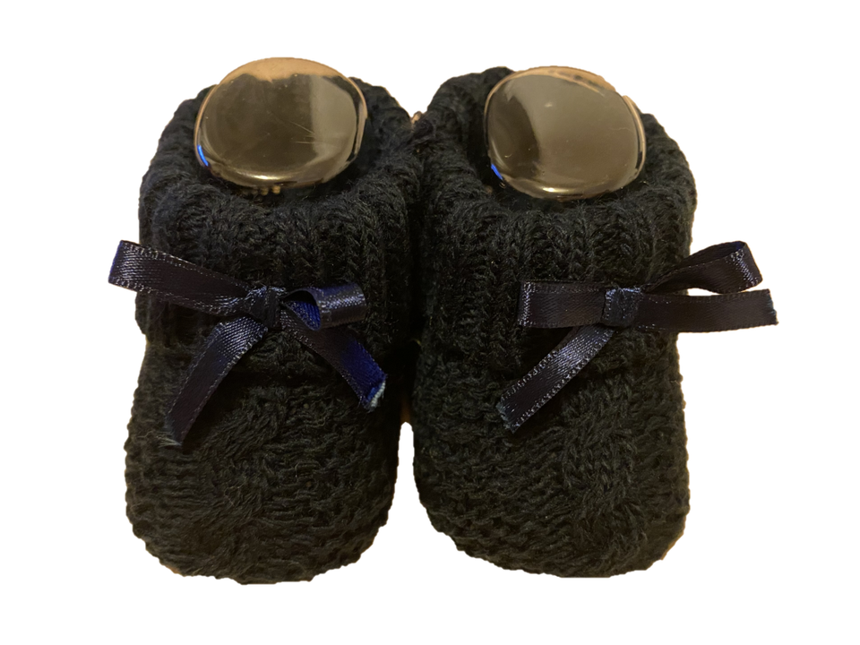 Newborn Baby Boy Girl Bow Knitted Booties Bootees Soft Shoe Gift Idea 0 ...