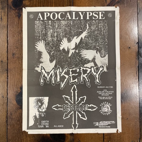 Original Punk Flyer Poster Anarchy vintage 90s Misery Apocalypse ...
