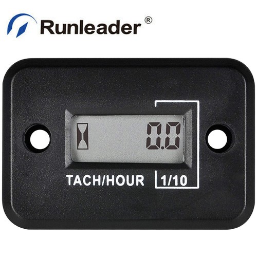 Inductive 2/4 Stroke Tachometer Hour Meter RPM Gasoline Engine Mower ...