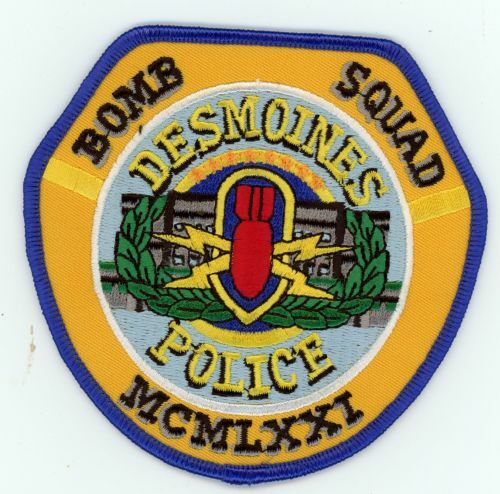 IOWA IA DES MOINES POLICE BOMB SQUAD NICE SHOULDER PATCH SHERIFF | eBay