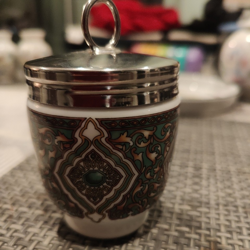 Royal Worcester Std. Size Egg Coddler, "Jaipur Elephants", Boxed ...