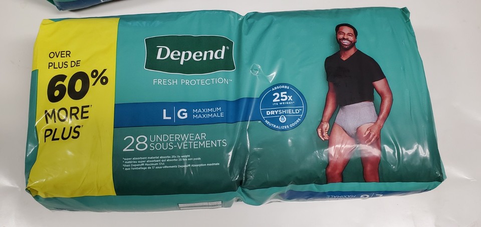 Depend Fresh Protection Incontinence Underwear Men Large 3pkgs of 28ct ...