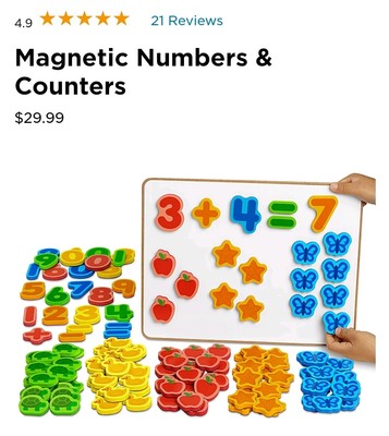 Lakeshore Magnetic Numbers & Counters 132 Pieces | eBay