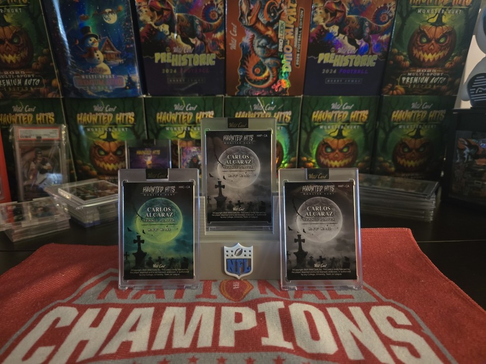 Wild Card Haunted Hits Monster Hunt Carlos Alcaraz Tennis Card Lot of 3 ...