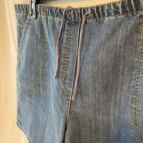 Laura Scott Ladies Drawstring Blue Denim Shorts. Size XL 42 Waist. | eBay