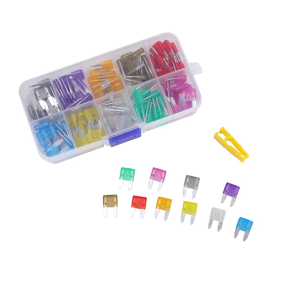 120pcs MINI Blade Fuse Assortment Auto Car Motorcycle SUV FUSES Kit APM ...