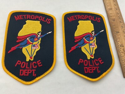 Metropolis Illinois Police Dept. collectable patch set new full size | eBay