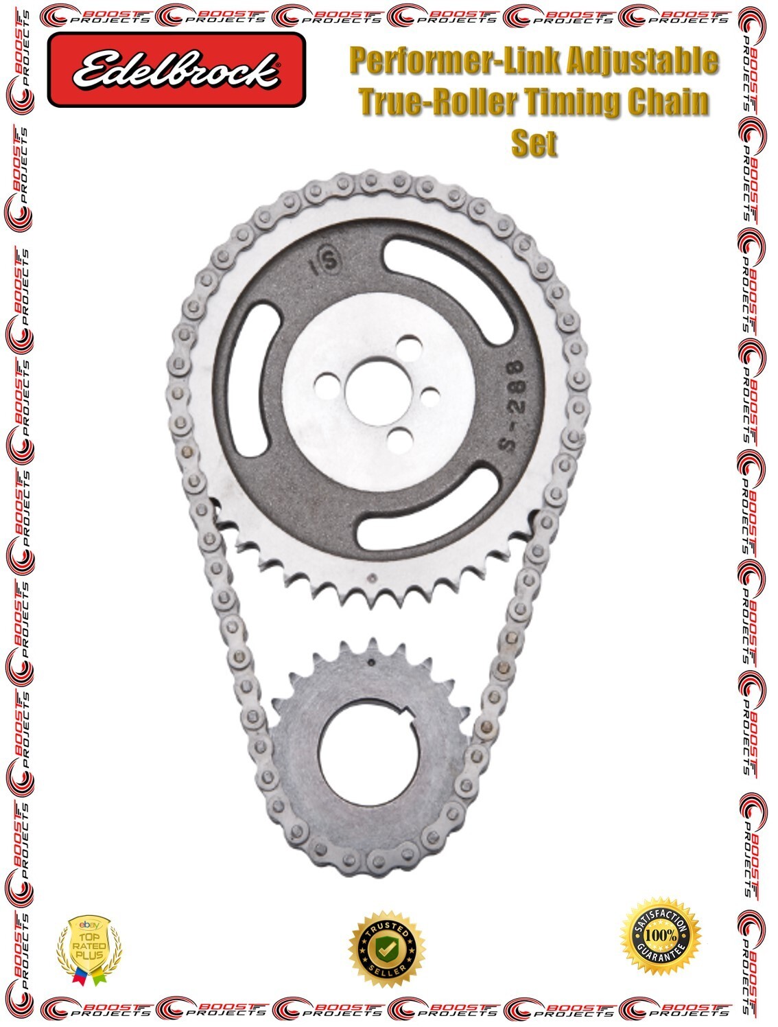 Edelbrock Adjustable True-Roller Timing Chain Set For Chevy 262 - 400 ...