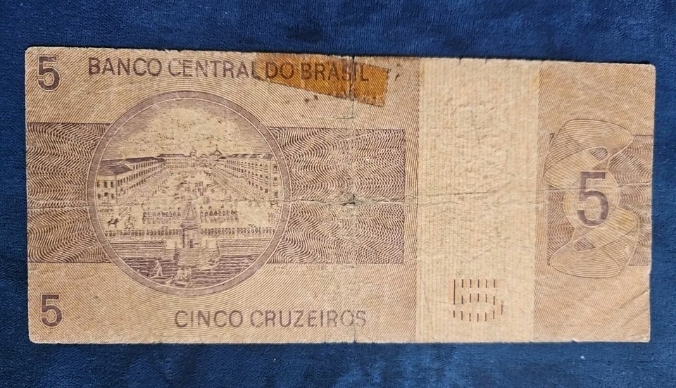 Brazil 5 Cruzeiros Banknote Brazilian Currency Paper Money | eBay