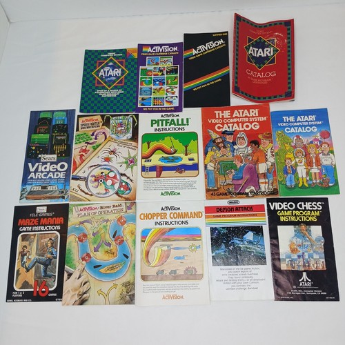 Atari 2600 Sears Tele-Games Original Video Game Manuals & Catalogs Lot ...