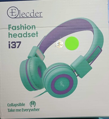 Kids Headphones Elecder Fashion Headset i37 Green | eBay