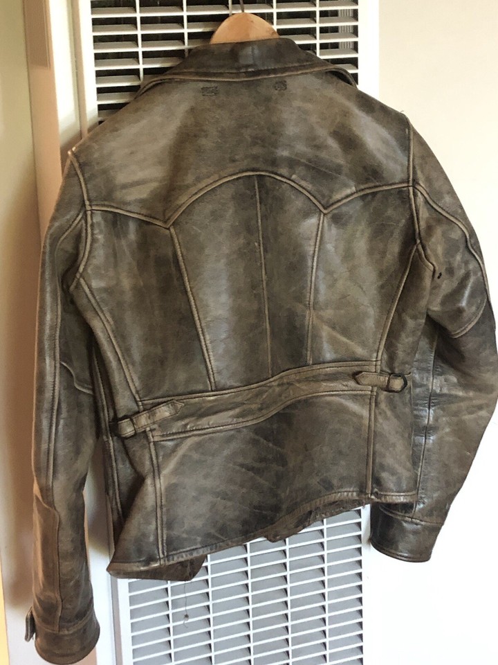 RRL RALPH LAUREN Double RL Leather Jacket Xs Men's Ladies Small Biker ...