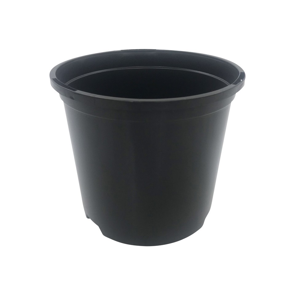 3 Litre Black Plant Pots Plastic Round Flower Pot L LT High Quality ...
