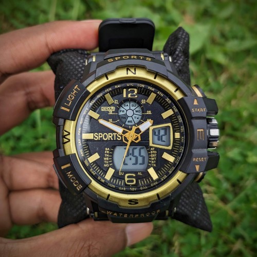 Sport Wrist Watch Black Waterproof Shockproof Digital Analog G-Shock ...