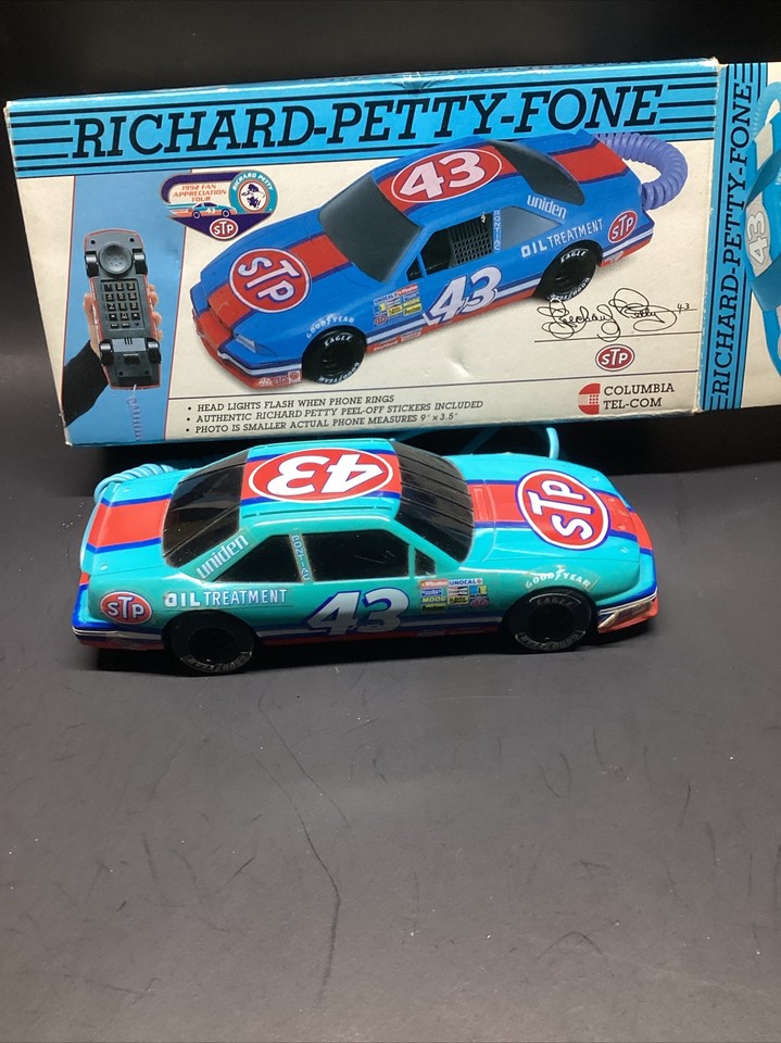 Richard Petty Fone Car Shaped Phone STP #43 Flashing Lights 1992 (kw923 ...